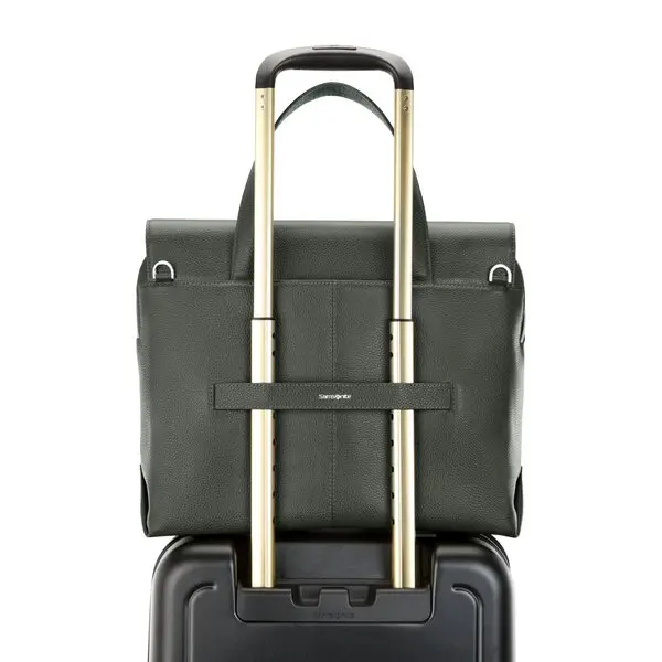 SAMSONITE Leather Convertible Brief - Olive