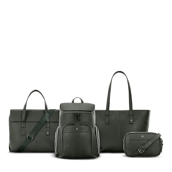 SAMSONITE Leather Convertible Brief - Olive