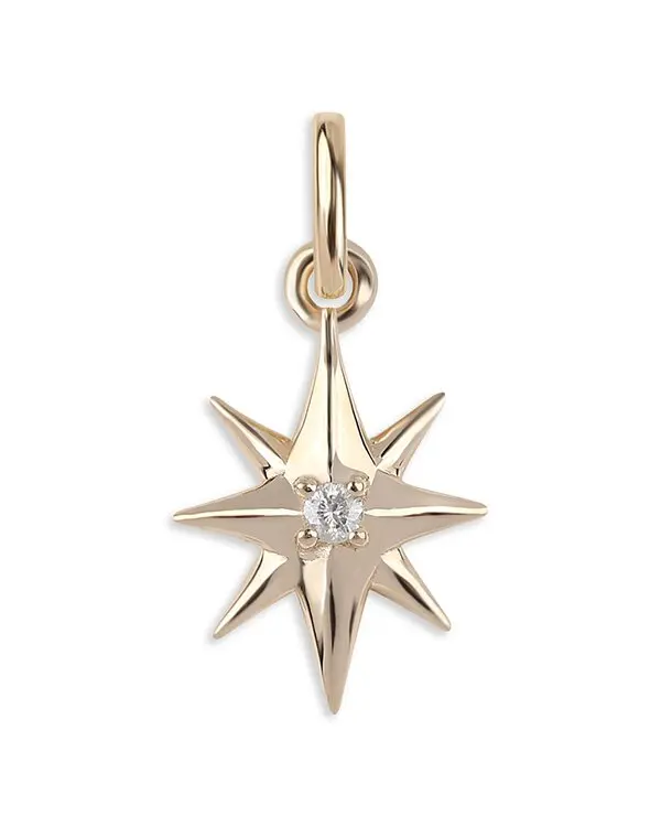 MOON & MEADOW 14k Yellow Diamond North Star Pendant Necklace - Gold