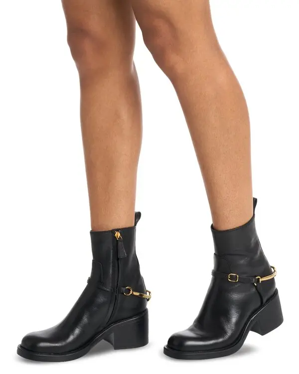 Chloé Dakota Ankle Boots With Equestrian Straps - Black