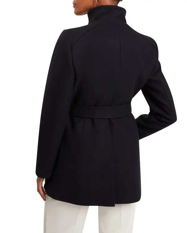 Ted Baker London Rosess Wool Blend Wrap Coat - Navy