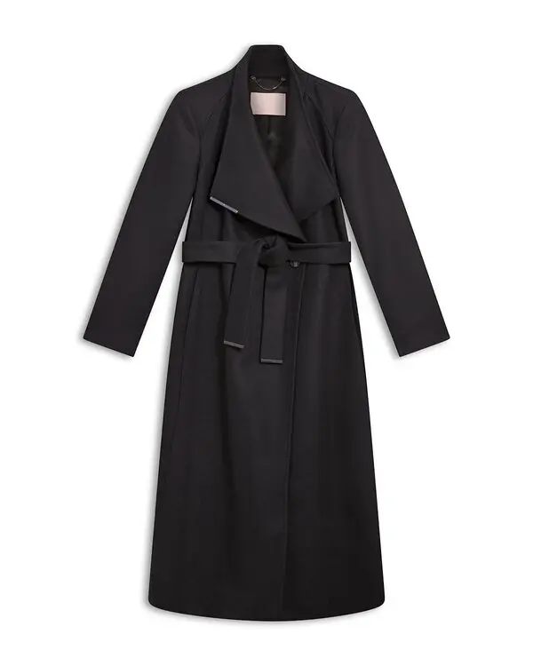 Ted Baker London Rosell Wool Blend Wrap Coat - Navy