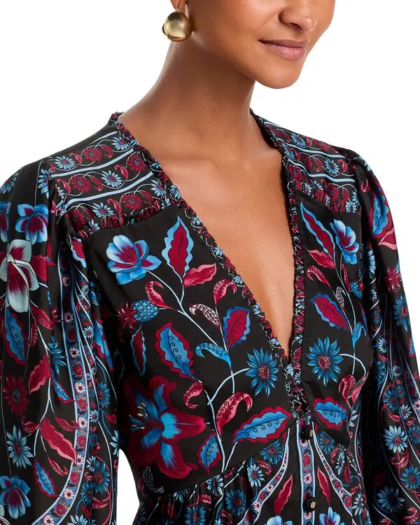 Farm Rio Long Sleeve Mini Dress