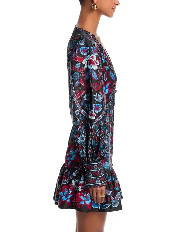 Farm Rio Long Sleeve Mini Dress