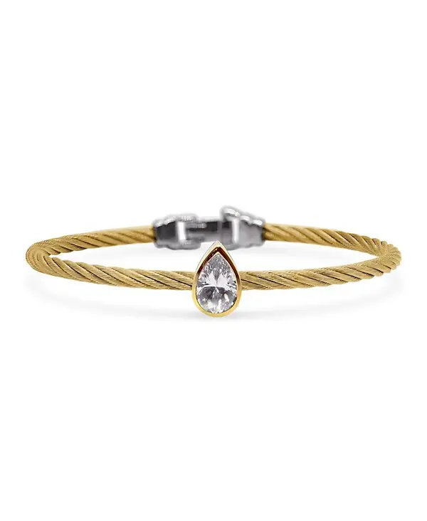 Alor Day Diamonds 3mm Teardrop Bracelet, 1.00 Tcw Lab Grown Diamonds - Yellow Cable/k Yellow Gold