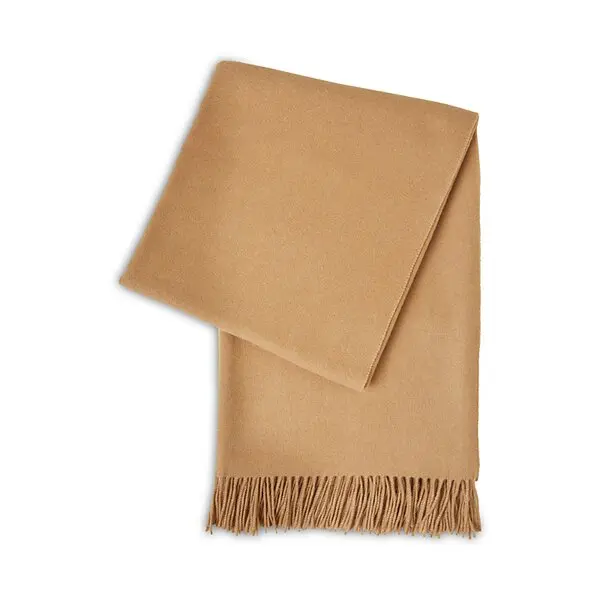 Frette Nuage Wool-cashmere Throw - Golden Beige