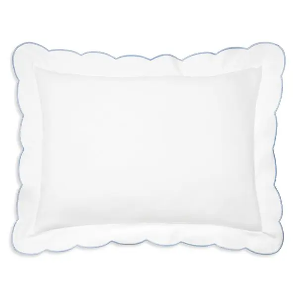 SFERRA Limana Scalloped Euro Sham - White/sea