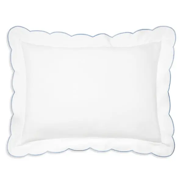 SFERRA Limana Scalloped Standard Sham - White/sea
