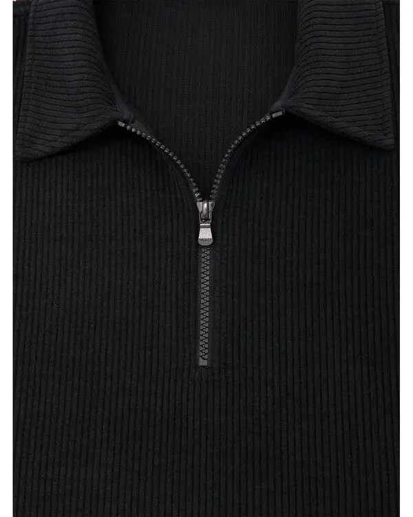 REISS Half Zipper Corduroy Sweater