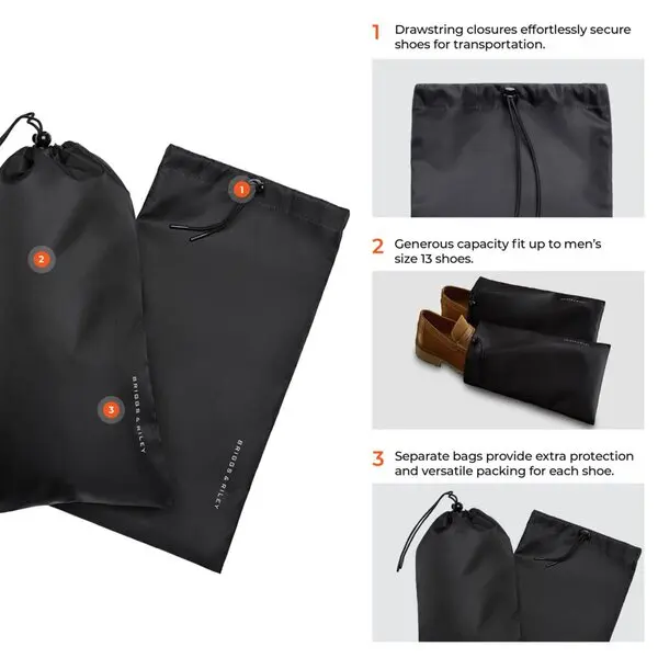 Briggs & Riley Travel Shoe Bags Pack Of 2
