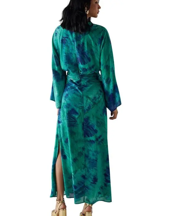 WAREHOUSE Chiffon Knot-front Maxi Dress