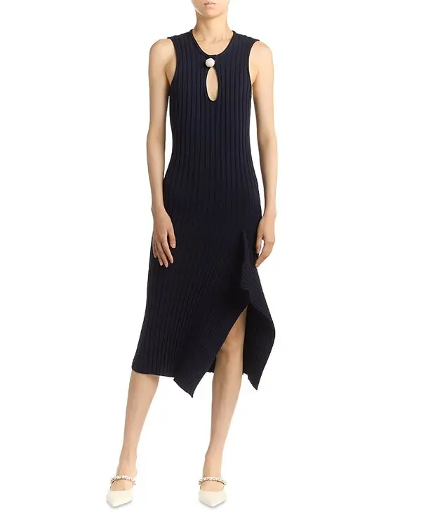 Stella McCartney Cotton Ribbed Dress - Ink