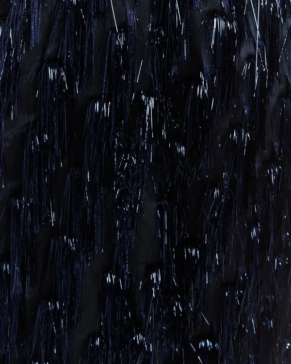 Stella McCartney Lurex Tinsel Slip Dress - Navy