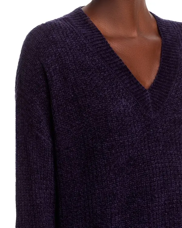 Eileen Fisher V Neck Sweater - Aubergine