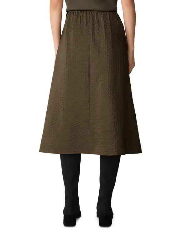 Eileen Fisher Quilted Silk A-line Skirt
