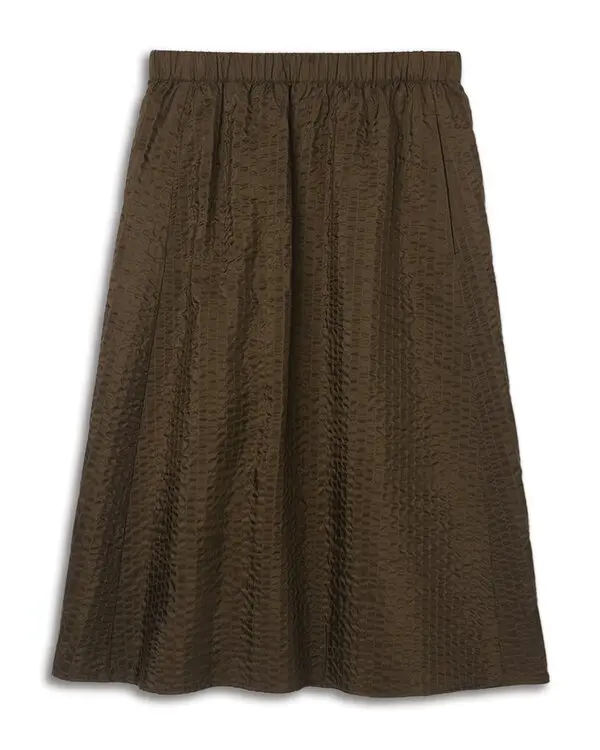 Eileen Fisher Quilted Silk A-line Skirt