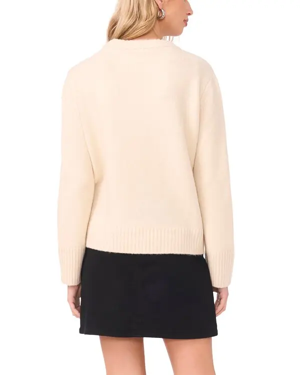 Vince Camuto Heart Motif Crewneck Sweater