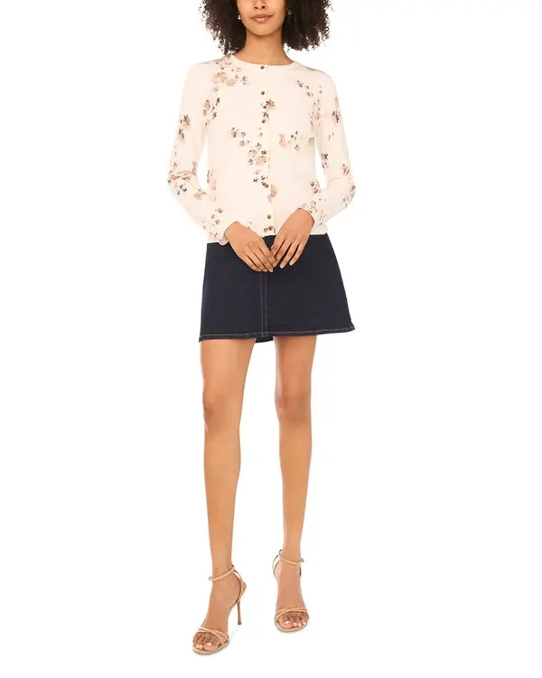 Vince Camuto Delicate Flower Cardigan