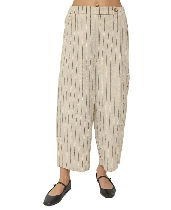 Central Park West Rose Mid-rise Pleated Straight Pant