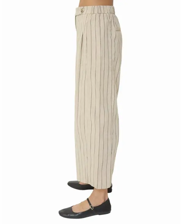Central Park West Rose Mid-rise Pleated Straight Pant