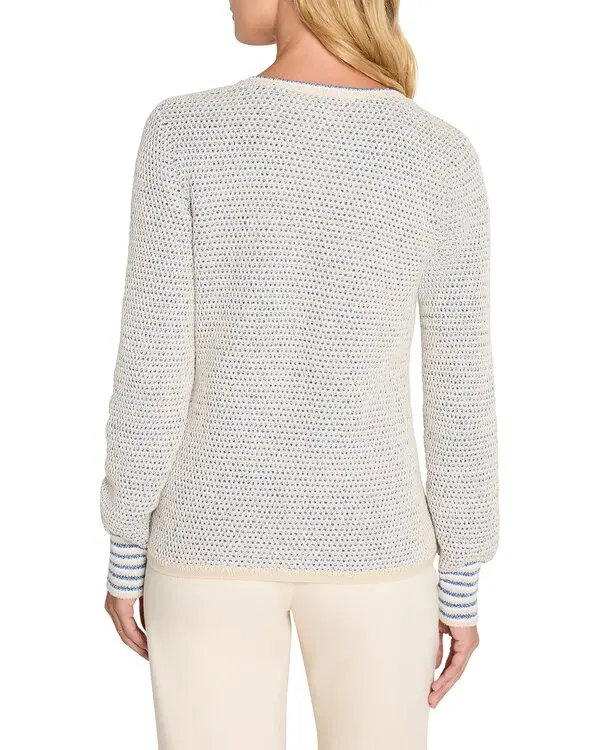 NIC+ZOE Tuck Texture Split Neck Sweater