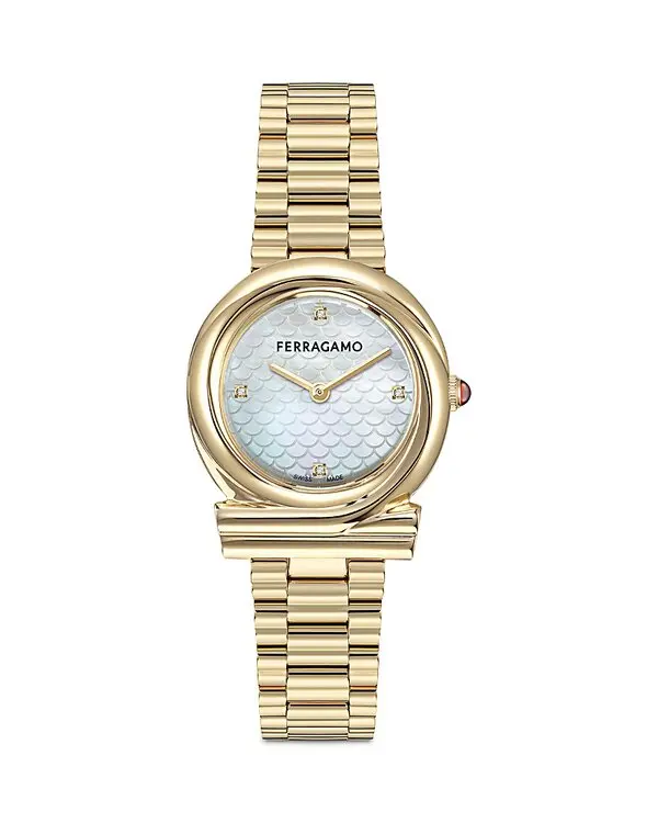 FERRAGAMO Gancini Twisted Watch 32mm - Gold