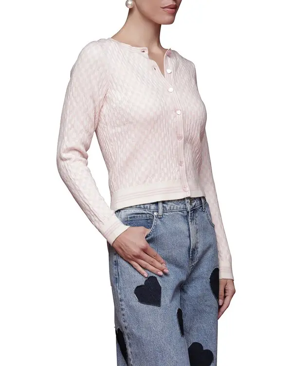 Avec Les Filles Long Sleeve Cardigan And Tank Set