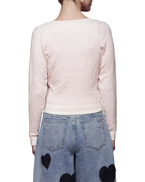 Avec Les Filles Long Sleeve Cardigan And Tank Set