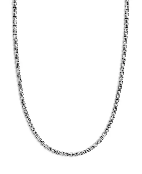 David Yurman Sterling Small Double Box Chain Necklace - Silver