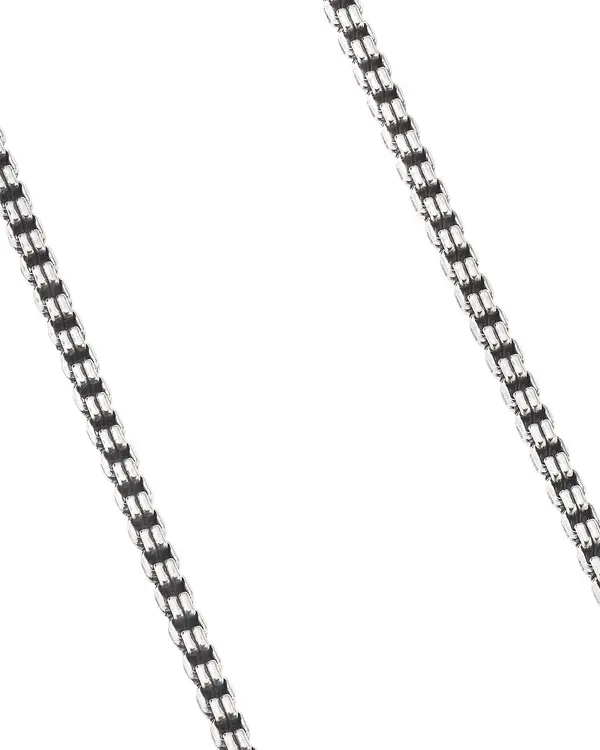 David Yurman Sterling Small Double Box Chain Necklace - Silver