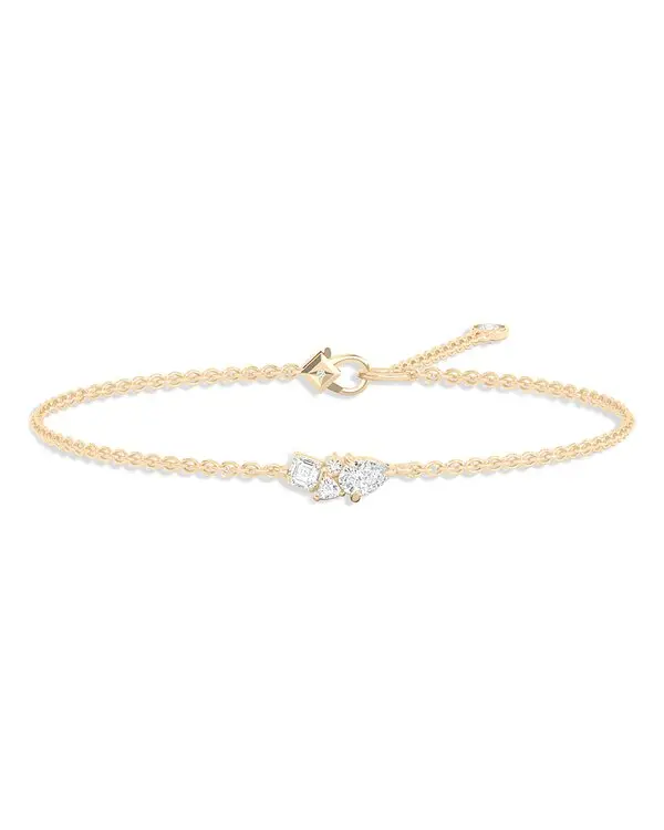 SHAHLA KARIMI Certified Lab Grown Diamond Mosaic Gaudi Cluster Link Bracelet - Gold