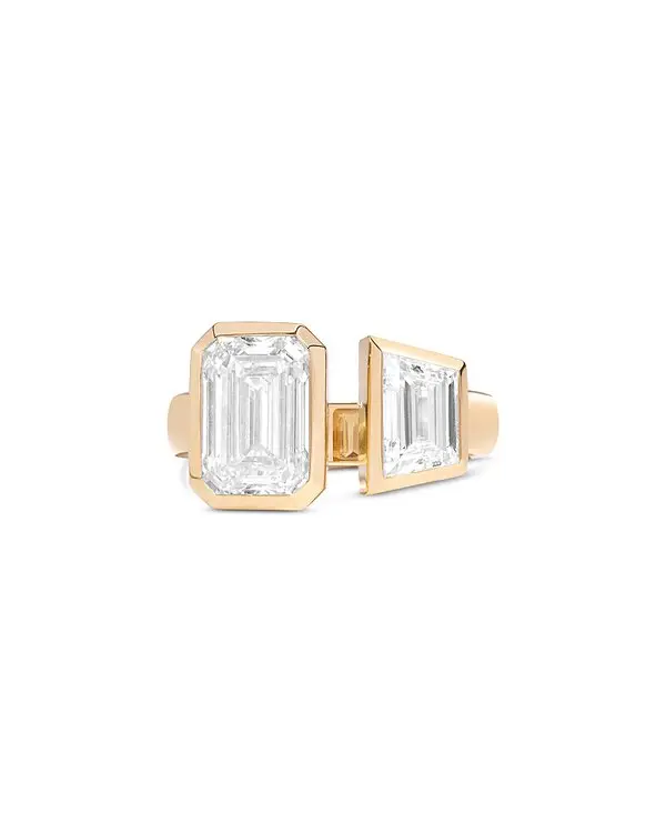 SHAHLA KARIMI 14k Yellow Lab Grown Diamond And Emerald Ring - Gold