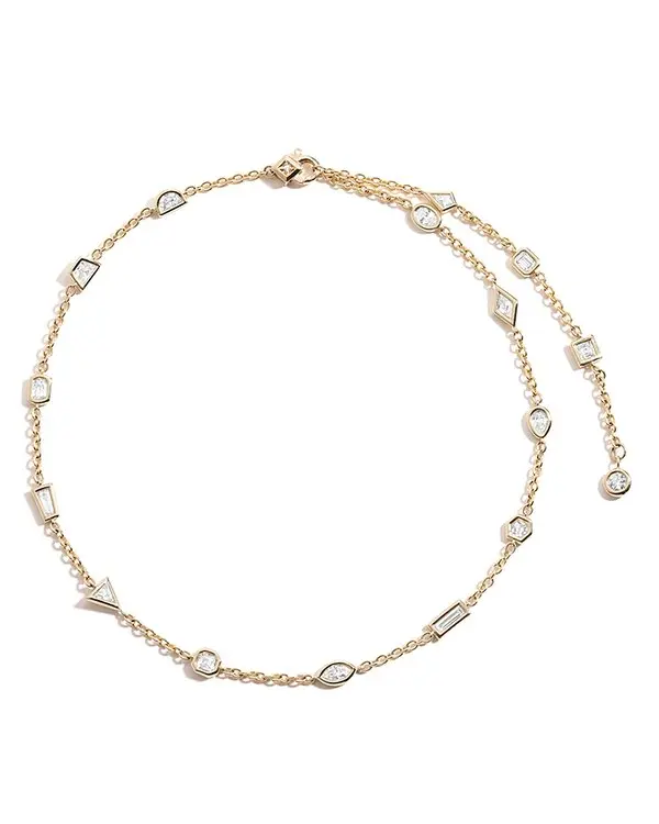 SHAHLA KARIMI Lab Grown Diamond Azadi Puff Set Convertible Necklace - Gold