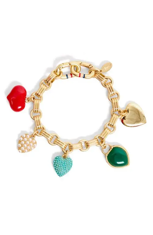 Clare V. Le Heartbreaker Bracelet - Gold Multi