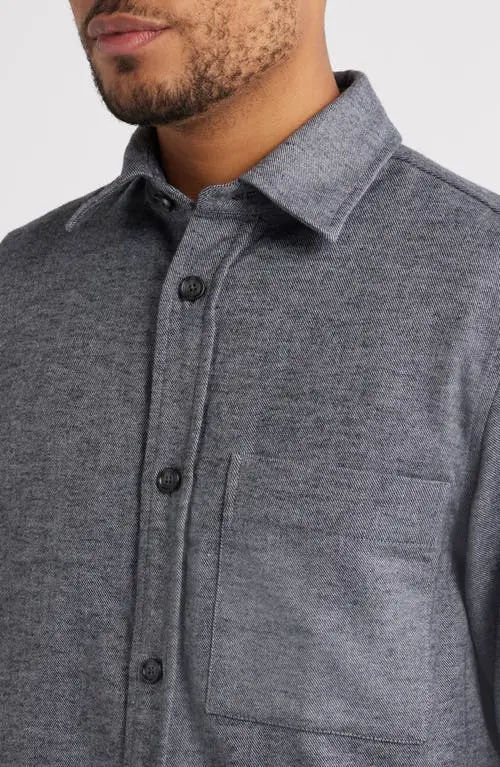 BOSS Owen Relaxed Fit Cotton Button-up Shirt - Silver