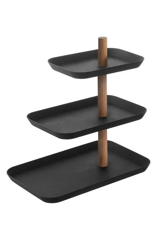 YAMAZAKI 3-tier Display Tray - Walnut