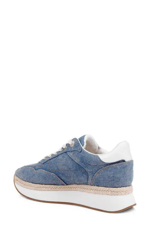 L'Agence Ivone Platform Sneaker - Light Denim