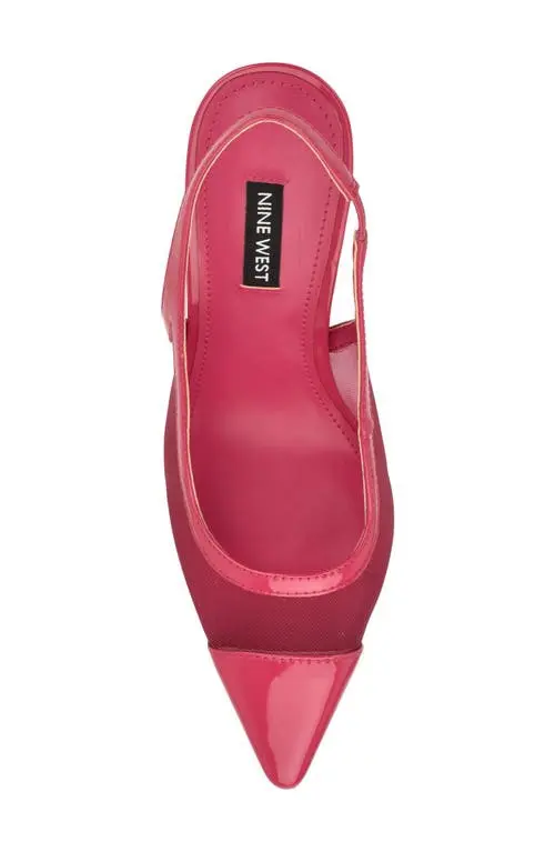 Nine West Jermain Slingback Pointed Toe Pump - Medium Pink