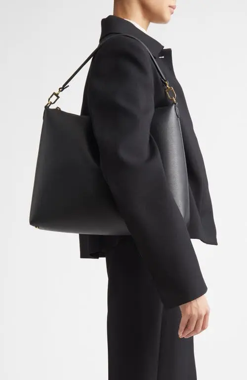 TOTEME Medium Bevel Leather Hobo Bag