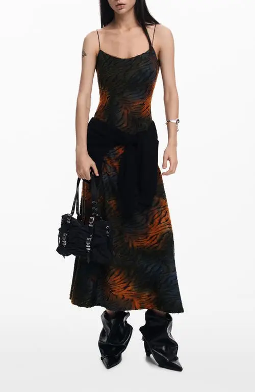 Desigual Tiger Stripe Slipdress