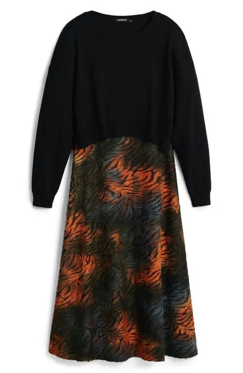Desigual Tiger Stripe Slipdress