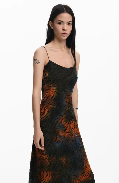 Desigual Tiger Stripe Slipdress