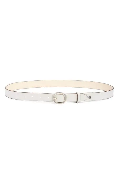 Rag & Bone Audrey Slim Leather Belt - Antique White