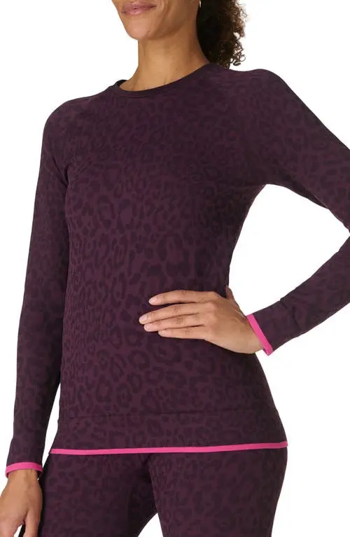Sweaty Betty Animal Print Base Layer Top - Purple Leo Jacquard