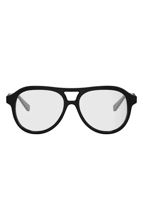 Celine 54mm Thin Pilot Optical Glasses - Shiny Black