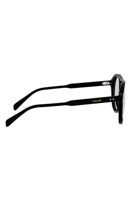 Celine 54mm Thin Pilot Optical Glasses - Shiny Black