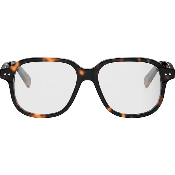 Celine Geometric Optical Glasses - Dark Havana