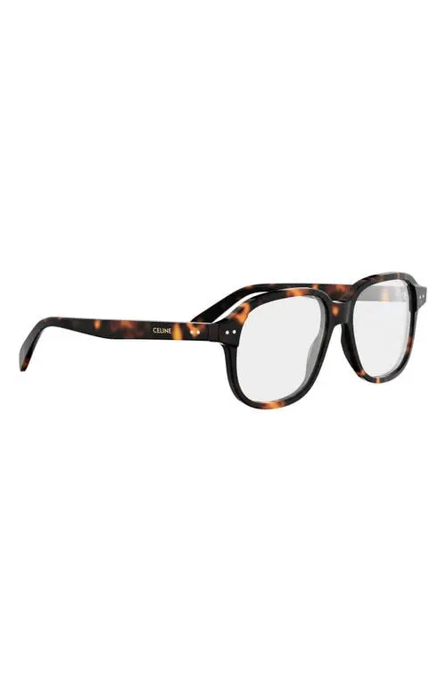 Celine Geometric Optical Glasses - Dark Havana