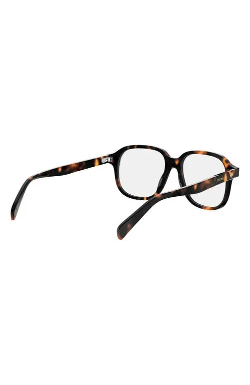 Celine Geometric Optical Glasses - Dark Havana