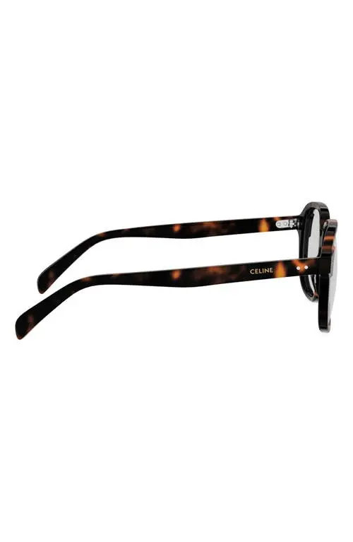Celine Geometric Optical Glasses - Dark Havana